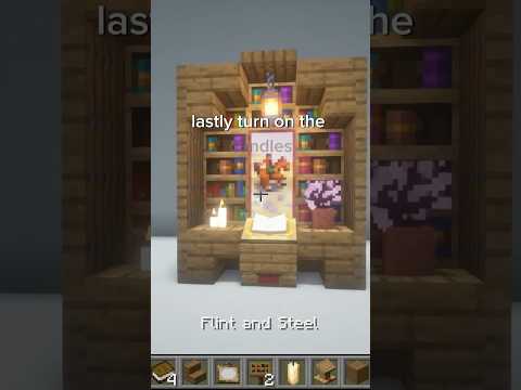 Minecraft Bookshelves Design (Tutorial) #minecraft #minecrafttutorial #minecraftbuilding #mcyt