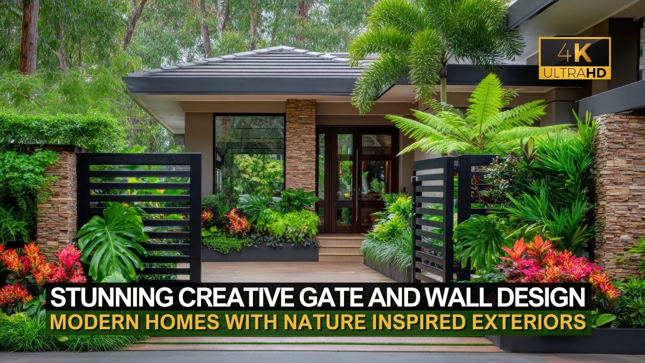 Stunning Modern Homes 2025 Creative Gate and Wall Designs with Nature Inspired Exteriors
