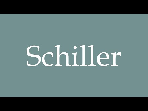 How to Pronounce ''Schiller'' Correctly in French