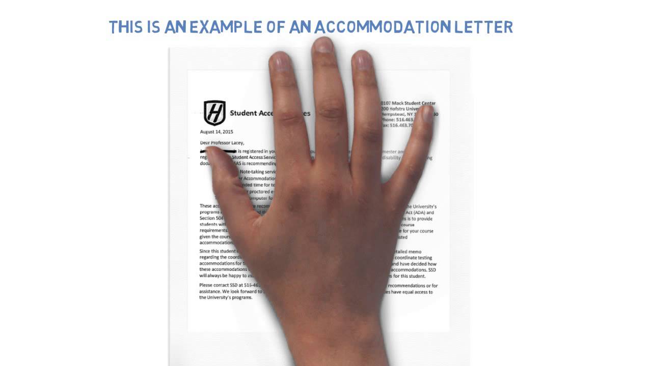 Accommodation letters