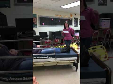 Medical Terminology working on patient positioning