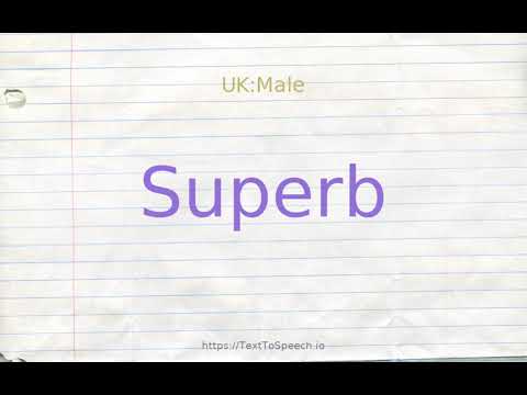 How to pronounce superb