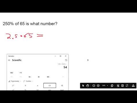 250 percent of 65 is what number