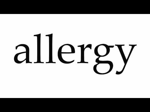 How to Pronounce allergy