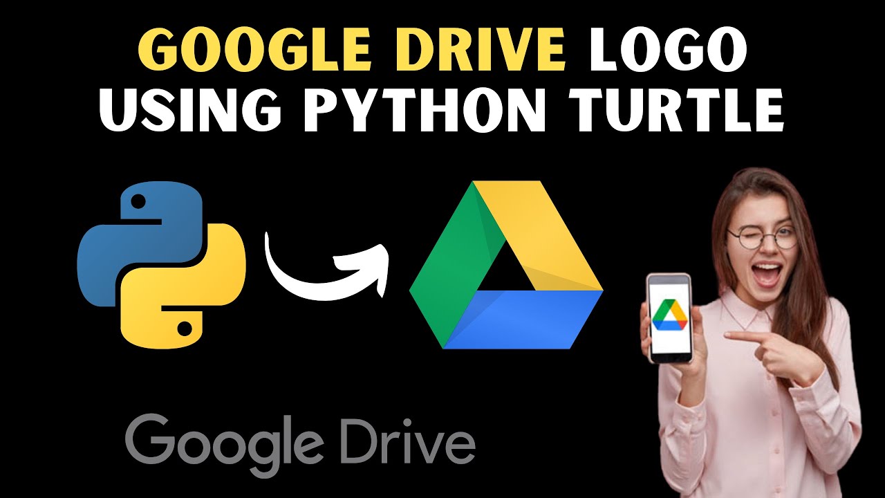 Google Drive Logo Using Python Turtle | Python Turtle Graphics | Python Turtle Coding Video |