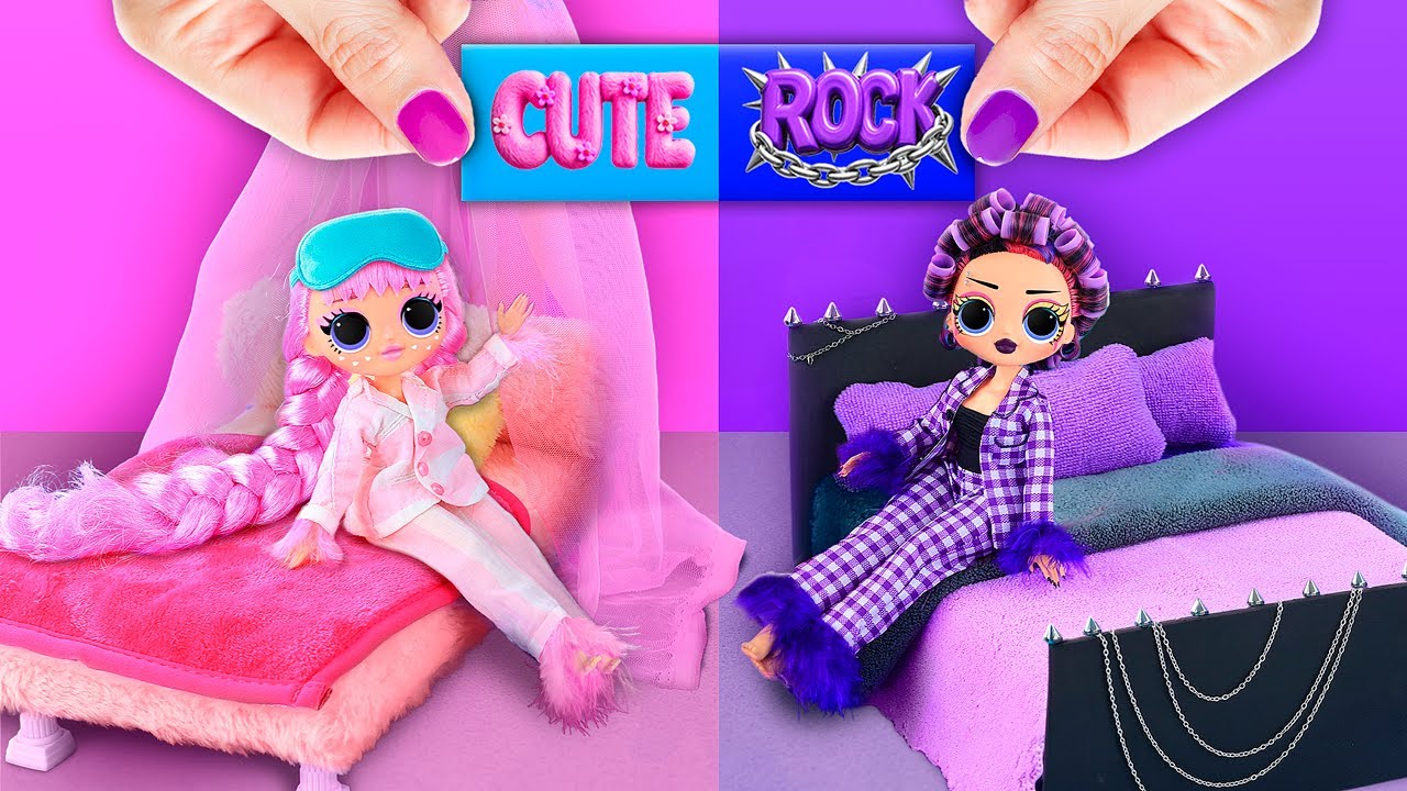 Cute and Rock Mini DIYs for L.O.L. Dolls! 9 Night Routine Ideas