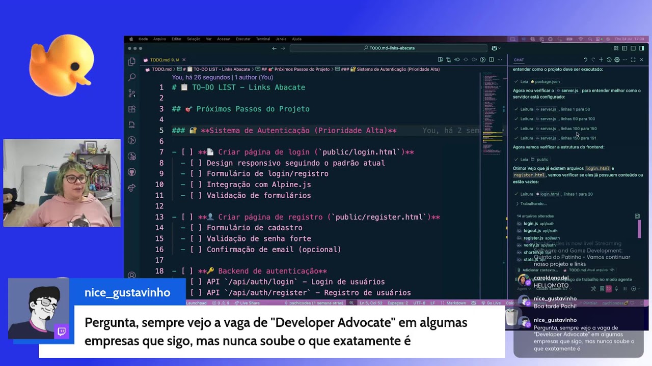[pt-BR] Quinta do Patinho - Vamos continuar nosso projeto e links