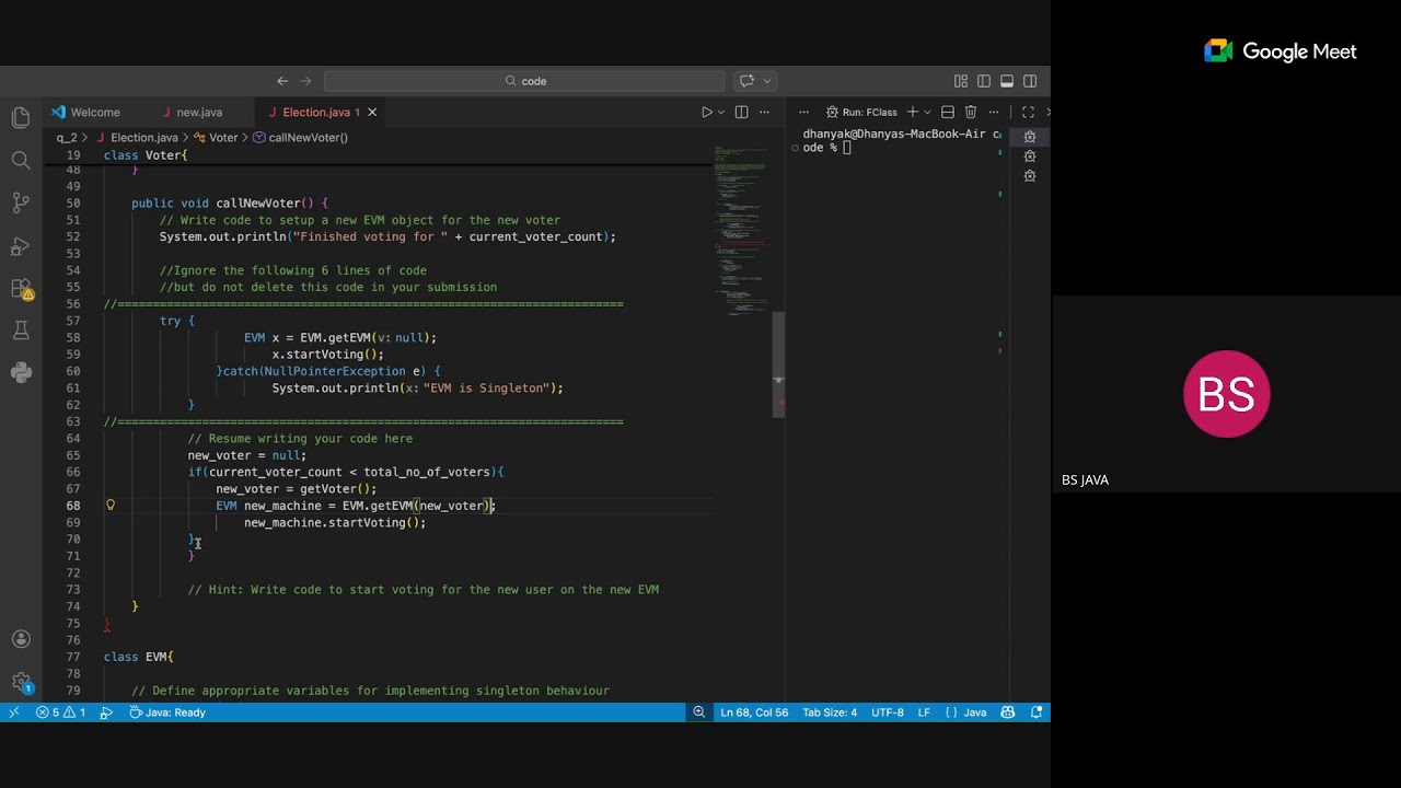 Week 4 | Practice Session -JAVA