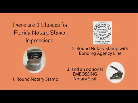 What are the Florida Notary Stamp and Seal choices for Florida notaries?
