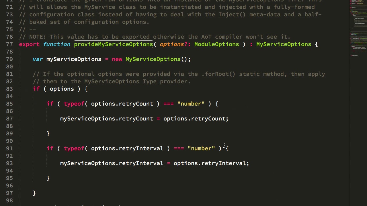 Providing Module Configuration Using forRoot() And Ahead-Of-Time Compiling In Angular 7.2.0