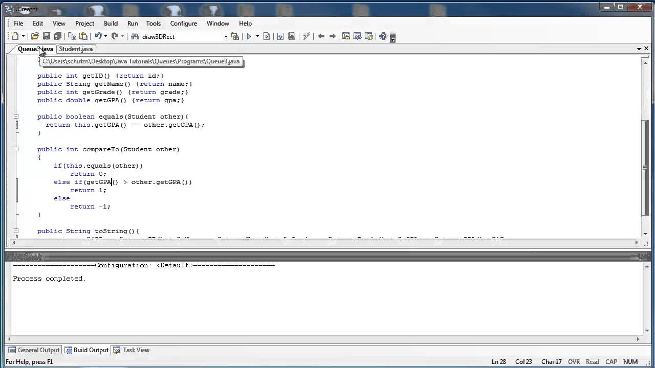 Queues Part 4:  Priority Queues with Objects (Java)
