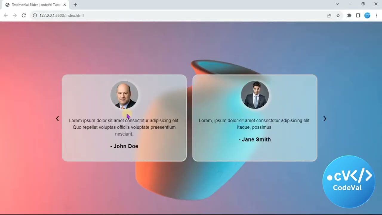 How To Make Responsive Testimonial Slider using HTML CSS & JavaScript  #css #html #javascript