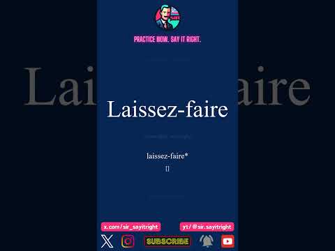 Laissez-faire Pronunciation Guide: ✨ Master Native Pronunciation ✨ IPA and ARPA 🏆 SIR - Say It Right