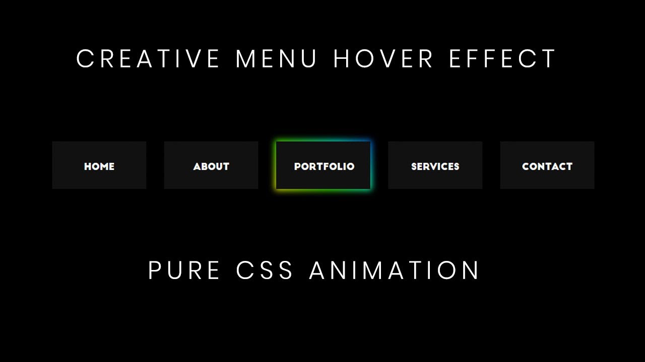 Creative CSS Menu Hover Effect | CSS Menu Hover Effects