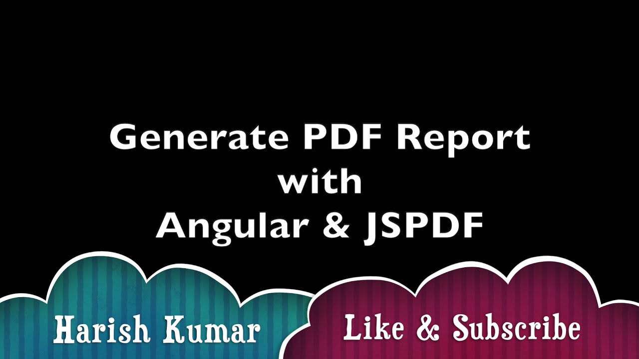 How to generate PDF with Angular and JSPDF