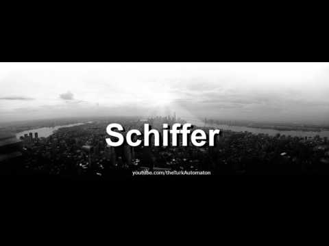 How to pronounce Schiffer in German