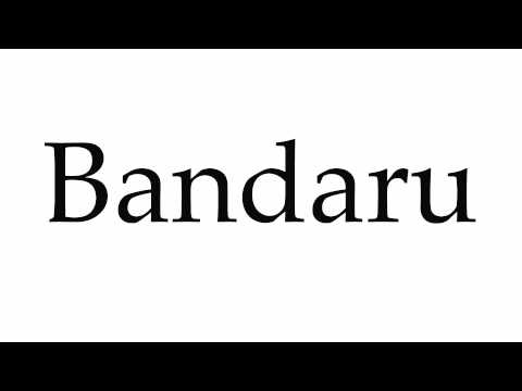 How to Pronounce Bandaru