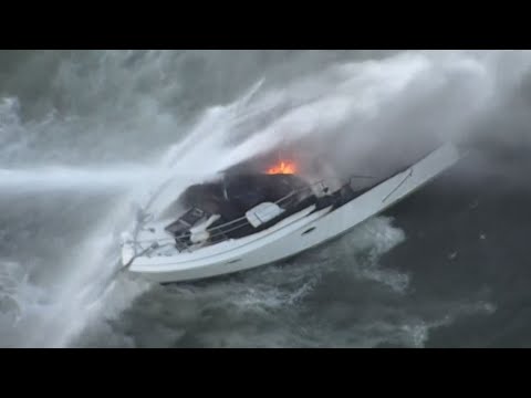 Raw Video: Crews Put Out Boat Fire Near McNears Beach In Marin County