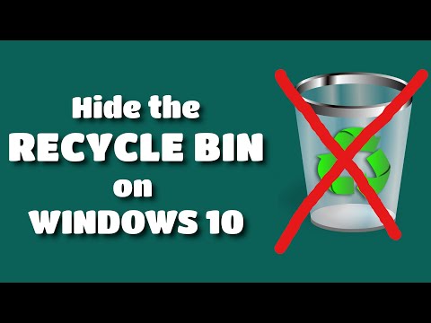 How to hide the recycle bin icon from the Windows 10 desktop