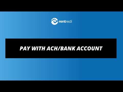 Use ACH/Bank Account to Pay Rent with RentRedi!