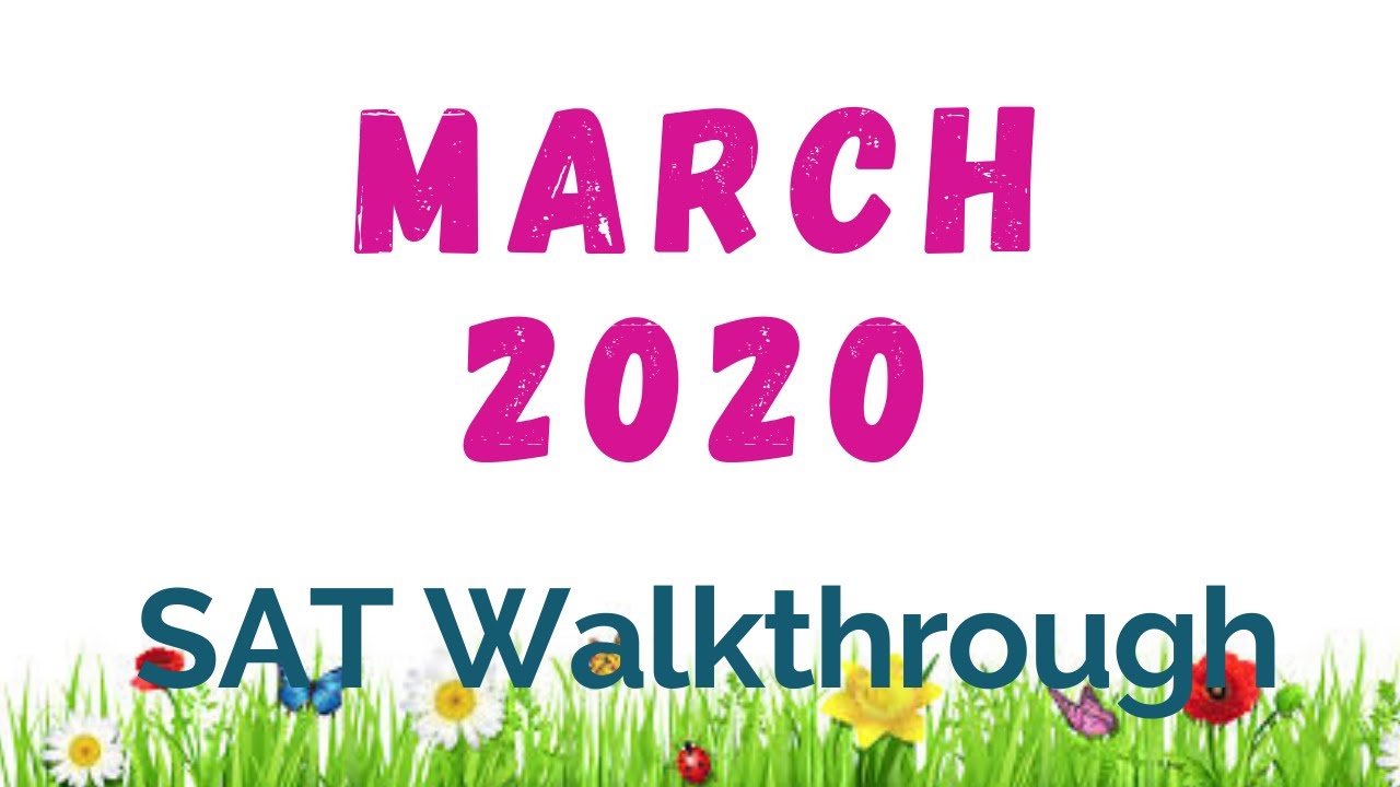 Mar 2020 SAT Math S3 | Solved by a Yale Grad