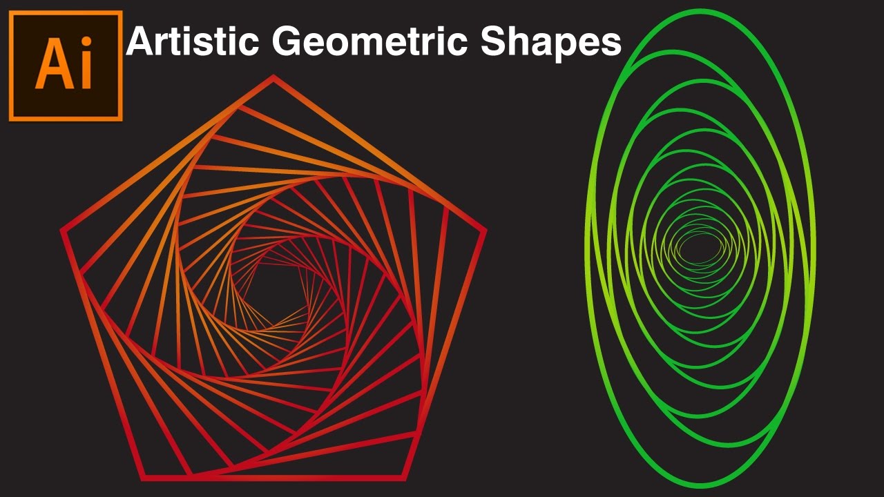 Artistic Geometric Shapes | Illustrator Tutorial