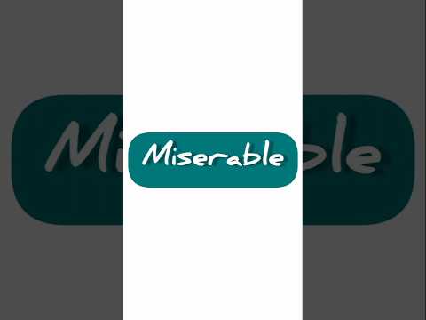 MISERABLE meaning | Word meaning | #shorts #wordmeaning #learnenglish