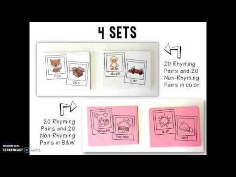 Preview Rhyming and Non Rhyming Word Pairs