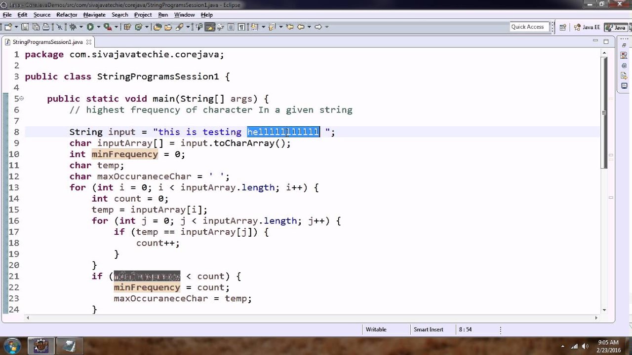 Core Java Tutorial - String Programs in java - Session2
