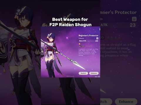 Best F2P Weapon for Raiden Shogun Showcase - Genshin Impact
