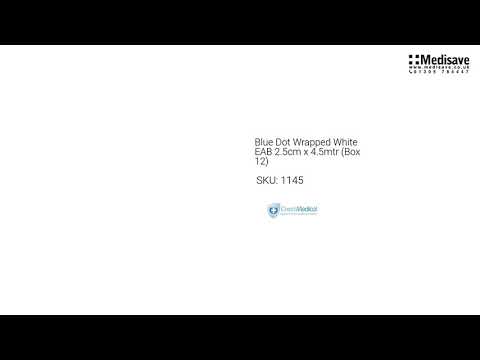 Blue Dot Wrapped White EAB 2 5cm x 4 5mtr Box 12 1145