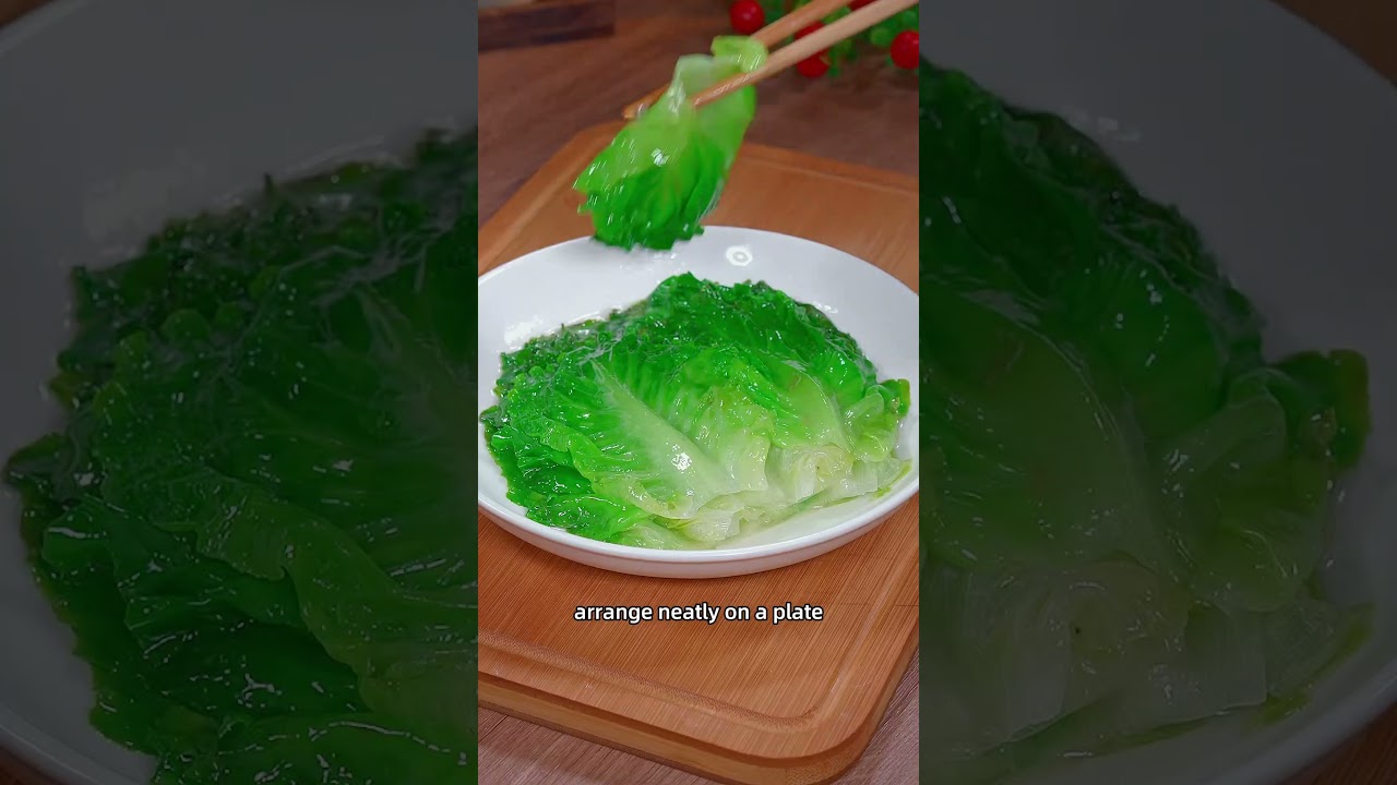 Oyster sauce lettuce, a very simple Chinese dish #lettuce  #foodtutorial #cooking #chinesecusine