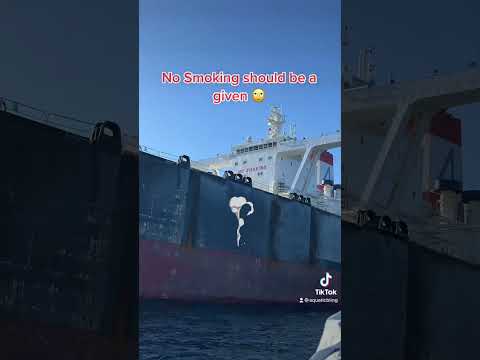 Oil Tanker in Los Angeles. Enormous ship!