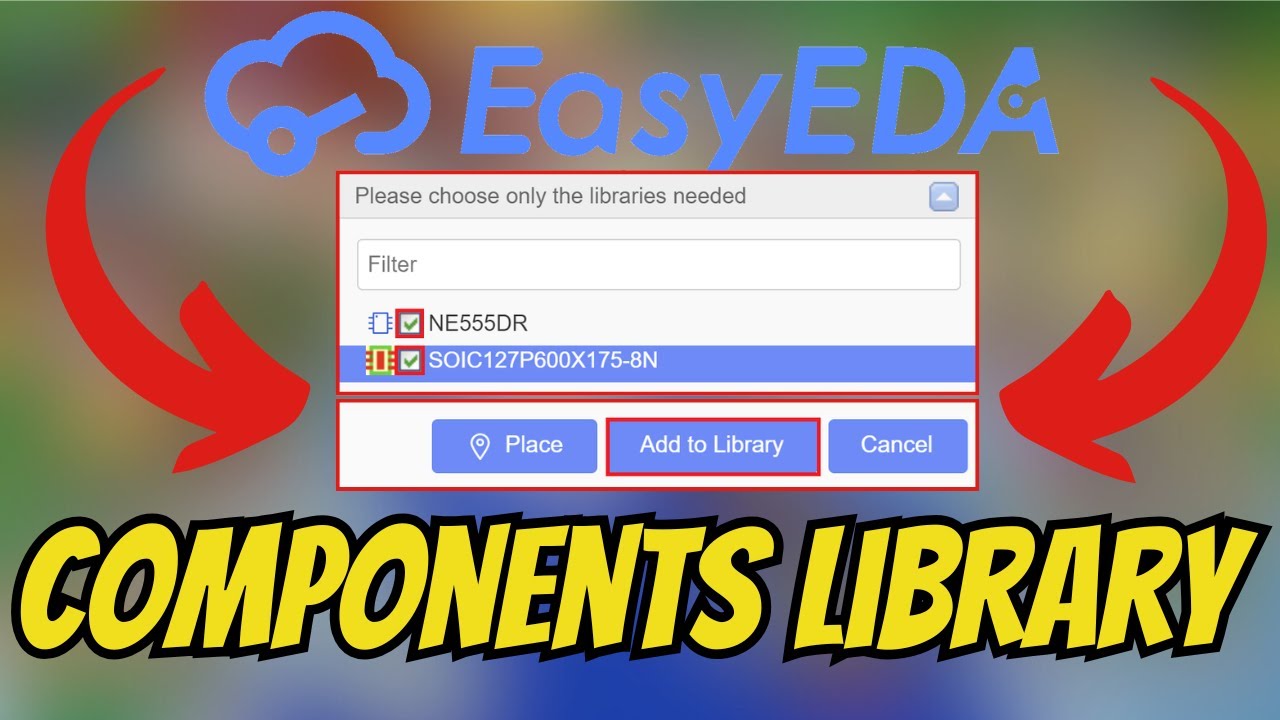 How To IMPORT Components Library In EasyEDA! [QUCK & EASY]
