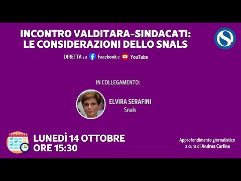 Incontro Valditara-sindacati: le considerazioni dello Snals
