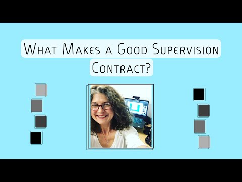 What makes a good supervision contract?