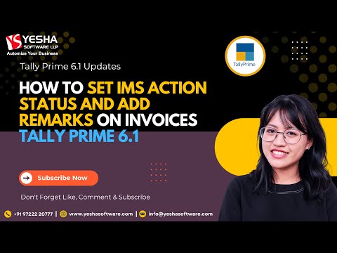 How to Set IMS Action Status & Add Remarks on Invoices | TallyPrime 6.1