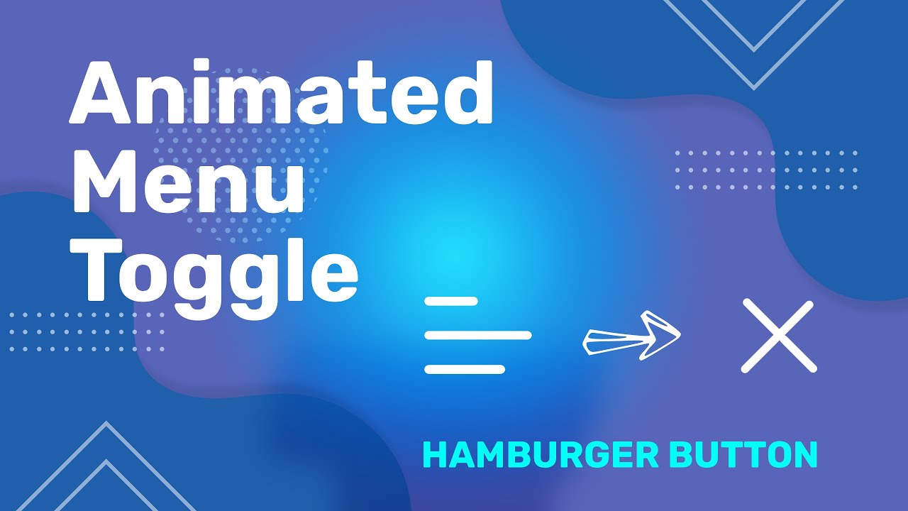 How to Create a Animated Hamburger Menu Toggle Button | HTML, CSS, and JavaScript Tutorial