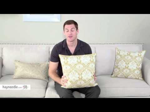Pillow Perfect Gold Damask 18 in. Embroidered Throw Pillow - Product Review Video