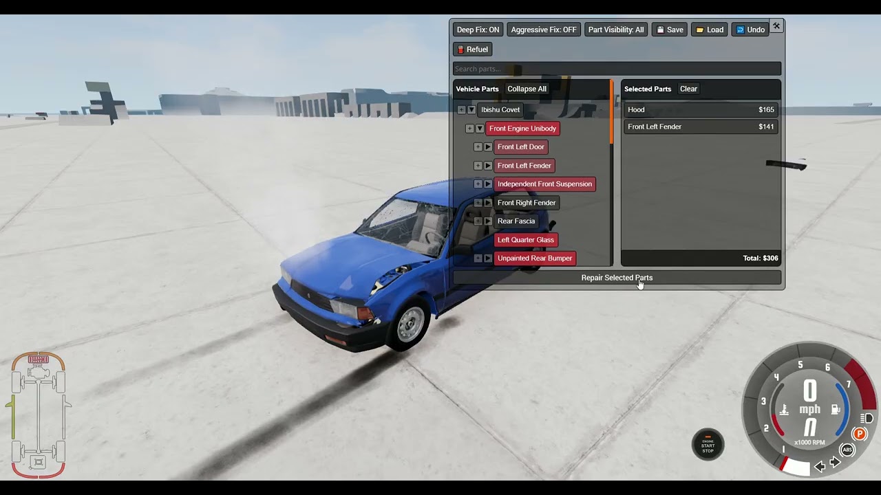 Individual Part Repair Menu v3.86 - BeamNG.drive