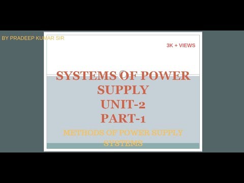 SYSTEMS OF POWER SUPPLY | TRACTION SYSTEM | UNIT-2 | PART-1