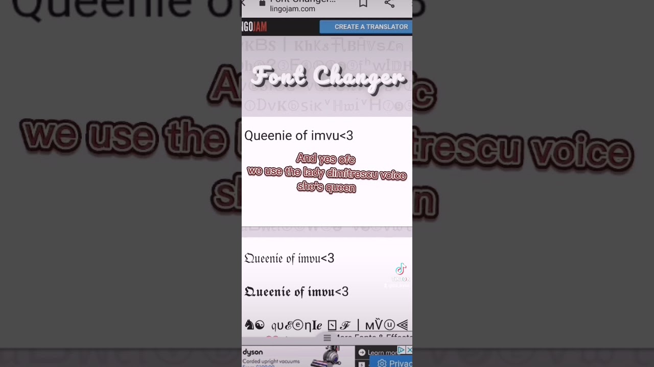 Imvu - how to make bio x photo captions look nicer