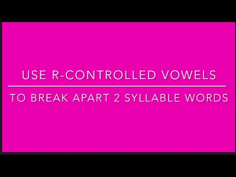 Use R-Controlled Vowels to Read 2-syllable words