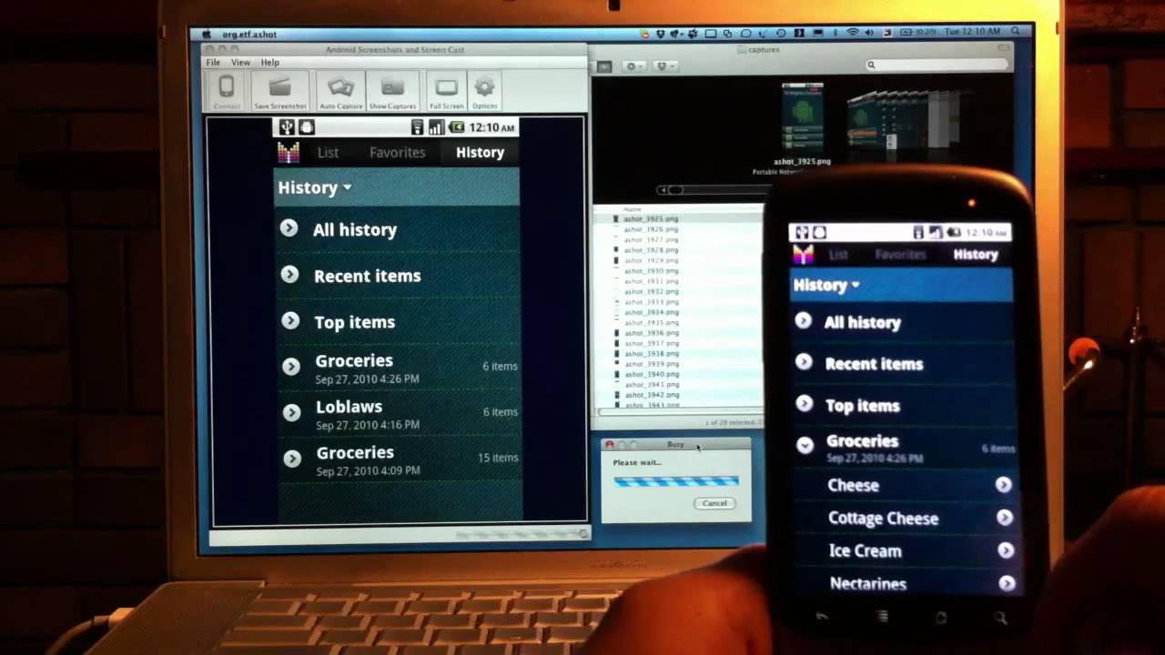 Android Screen Capture in action