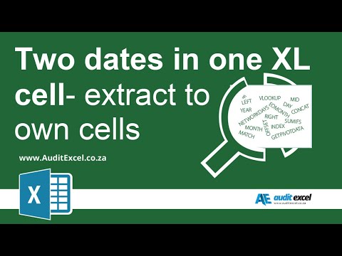 Extract date from Excel cell which has 2 dates in it