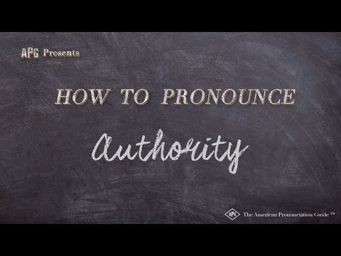How to Pronounce Authority (Real Life Examples!)