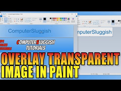Put One Image On Top Of Another In Microsoft Paint Windows 10 PC Tutorial | Overlay Transparent Pics