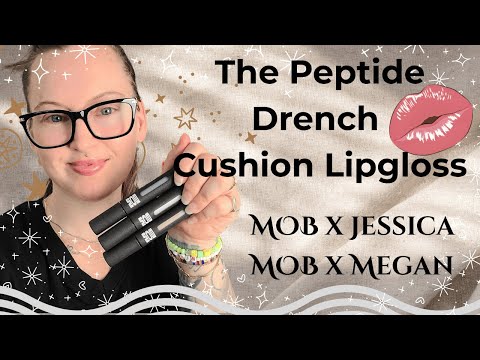 I tried ALL 3 shades of The Peptide Drench Cushion Lip Gloss from MOB Beauty