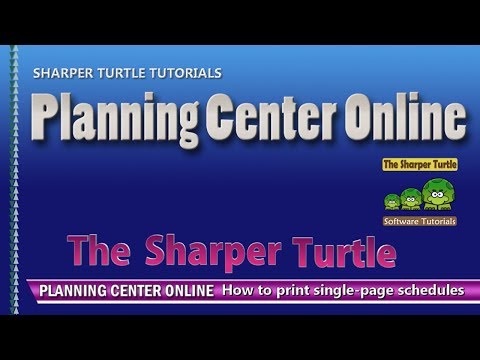 Planning Center Online - How to print a single-page schedule