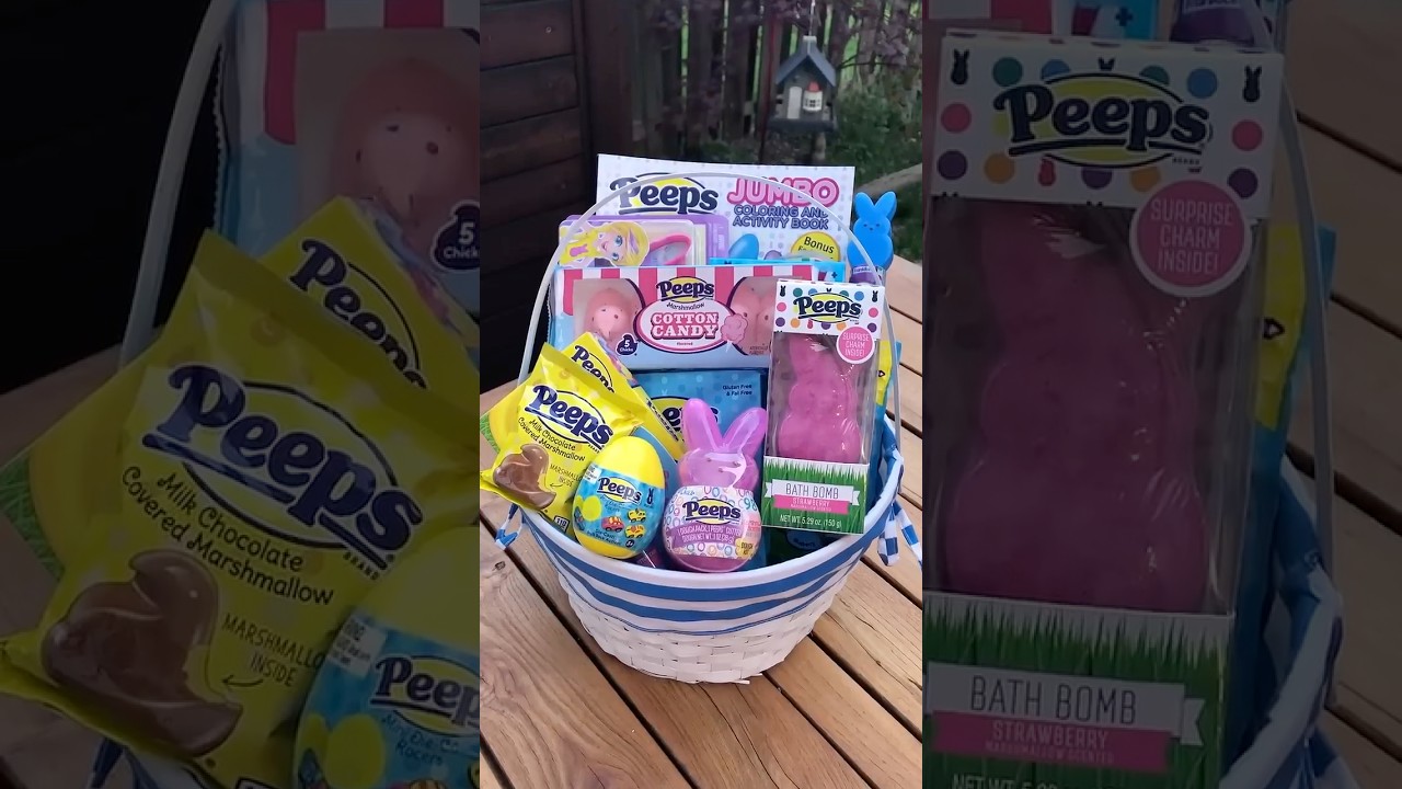 Make a PEEPS Easter Basket With Me! 🐰🧺🐣 #shorts #satisfyingvideo #asmr #candy